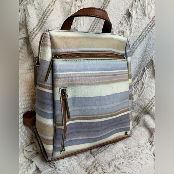 Elliott Lucca | Bags | Elliott Lucca Faux Leather Striped Watercolor ...